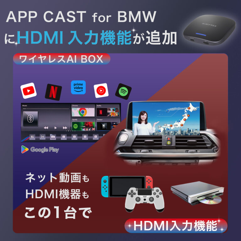 APP CAST for BMW+HDMI IN（AN-S133H）発売のお知らせ | 株式会社慶洋エンジニアリング【公式】